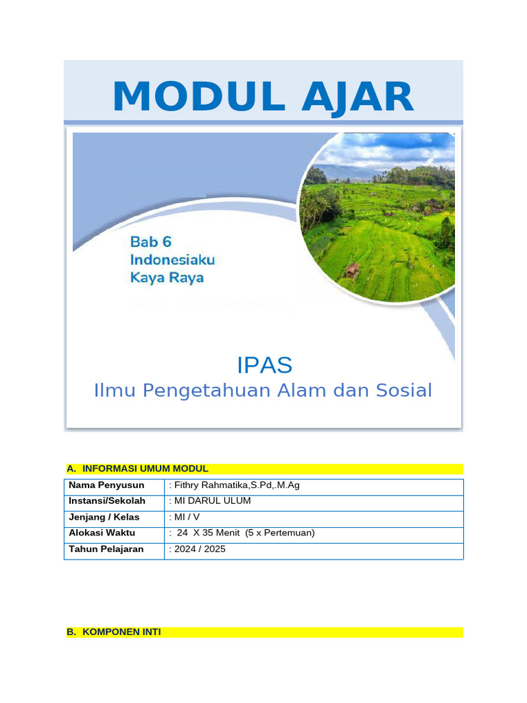 BAB 6 - MA IPAS Kls 5 | PDF