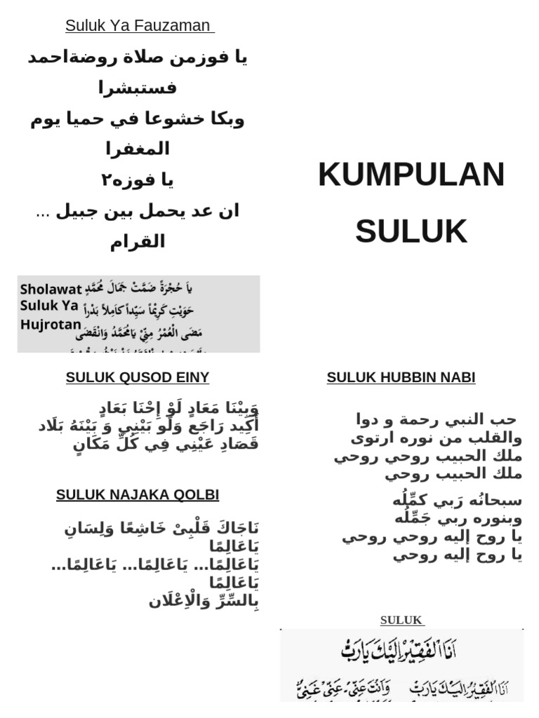 Kumpulan Suluk Sholawat November 2024 | PDF