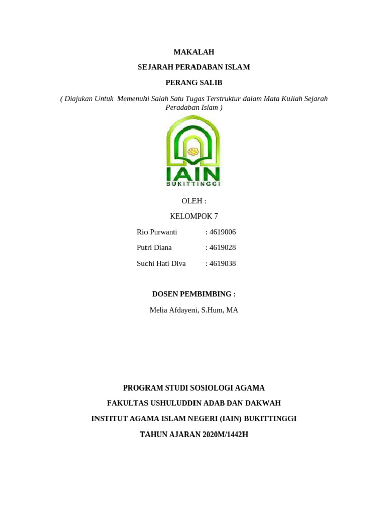 Sejarah Perang Salib dalam Islam | PDF