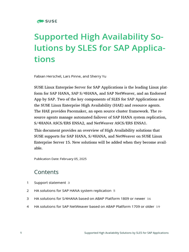 Article Sap Ha Support - en | PDF | Free Software | Computer Cluster