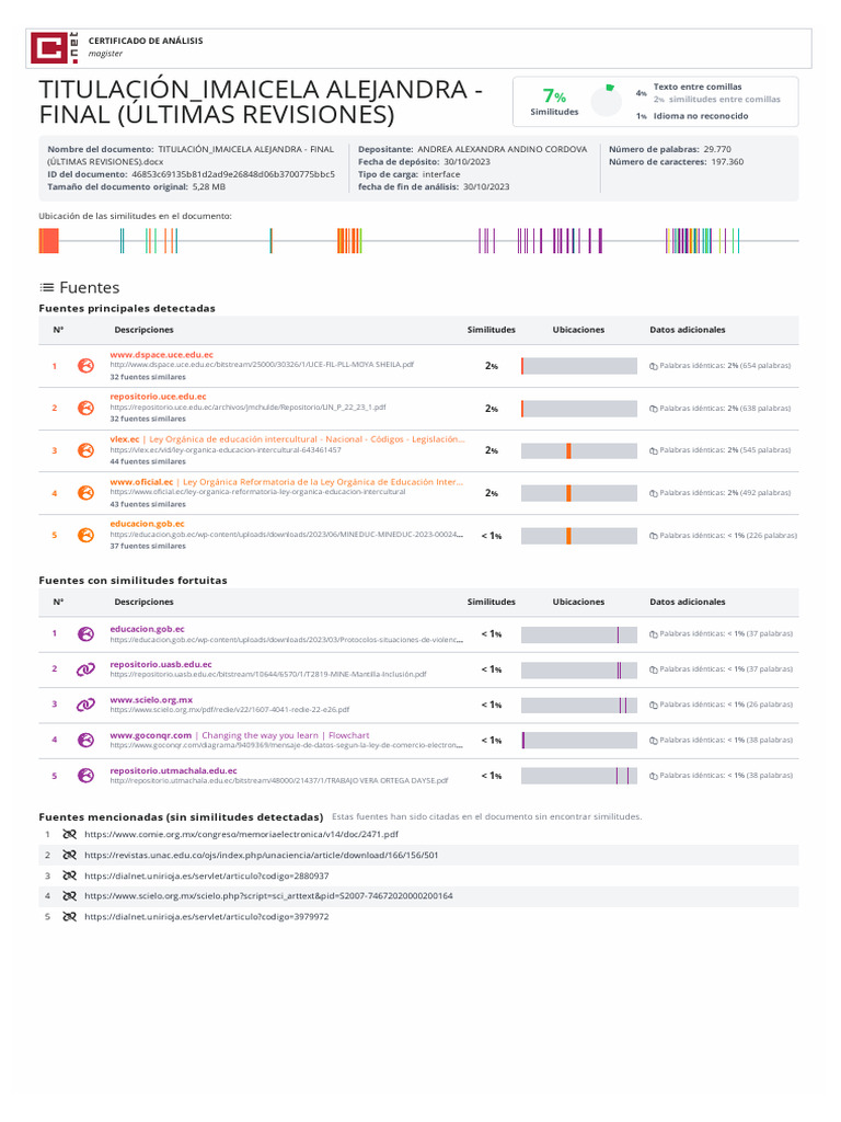 IMAICELA JUMBO NELLY ALEJANDRA - INFORME DE SIMILITUD | PDF