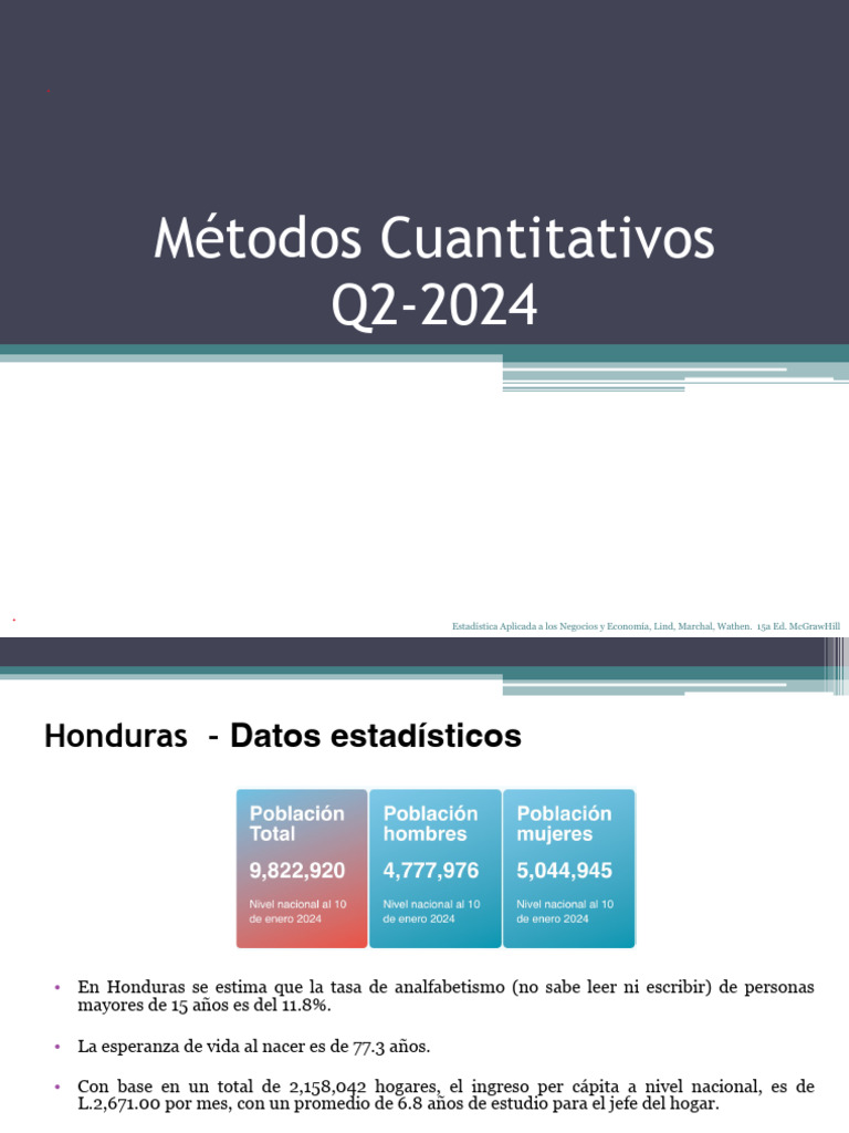 Presentación 1 Q2b-2024 | PDF | Nivel de medida | Estadísticas