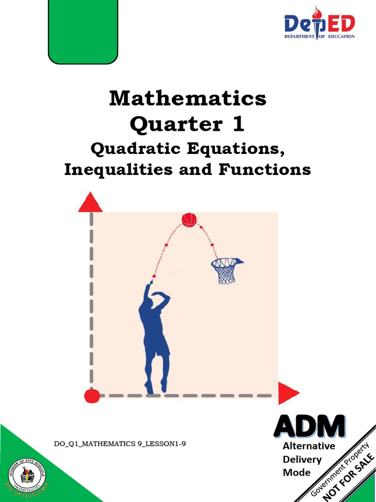 Math Grade9 q1 2023-24 | PDF | Quadratic Equation | Factorization