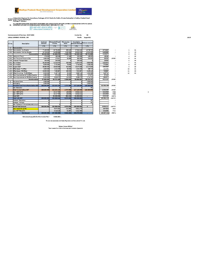 2480 - Invoice No.26 - August 2024 R0 | PDF | Taxes | Payments