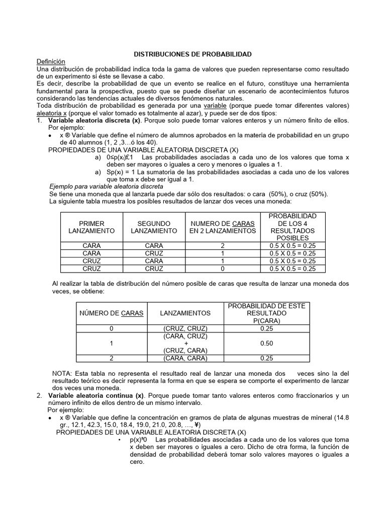 Distribucion de Probabilidades | PDF | Distribución normal | Desviación ...