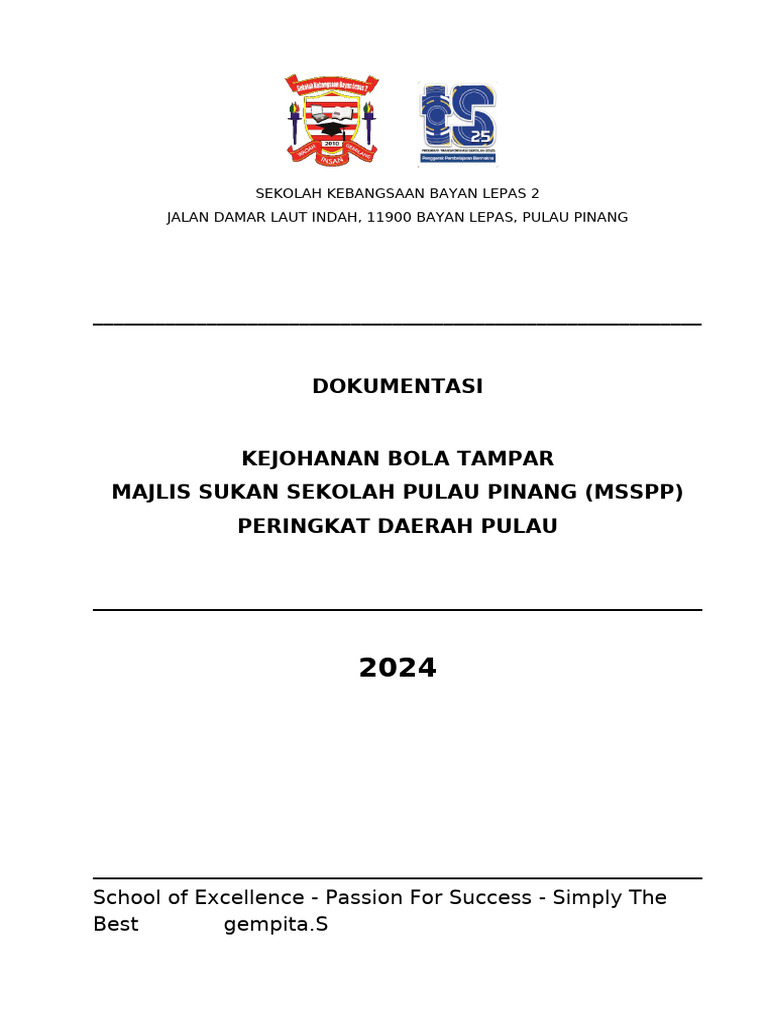 Dokumentasi Bola Tampar MSSPP Peringkat Pulau 2024 | PDF