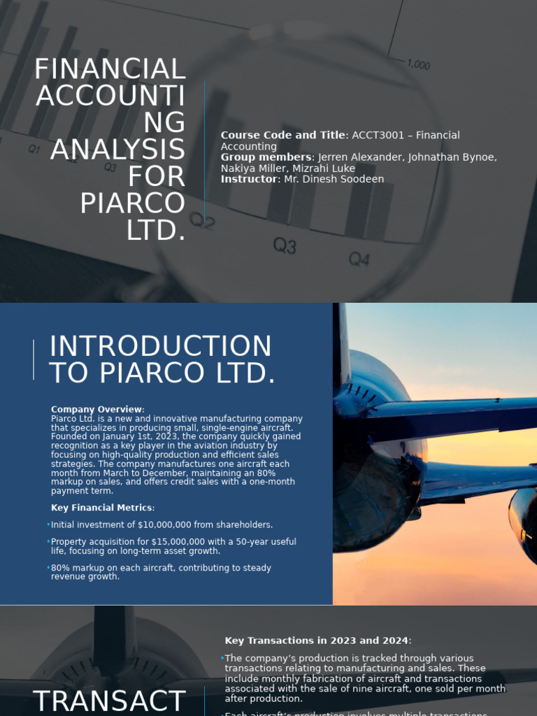 Financial Accounting Analysis For Piarco LTD | PDF | Balance Sheet ...