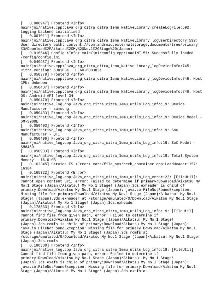 citra_log | PDF | System Software | Software