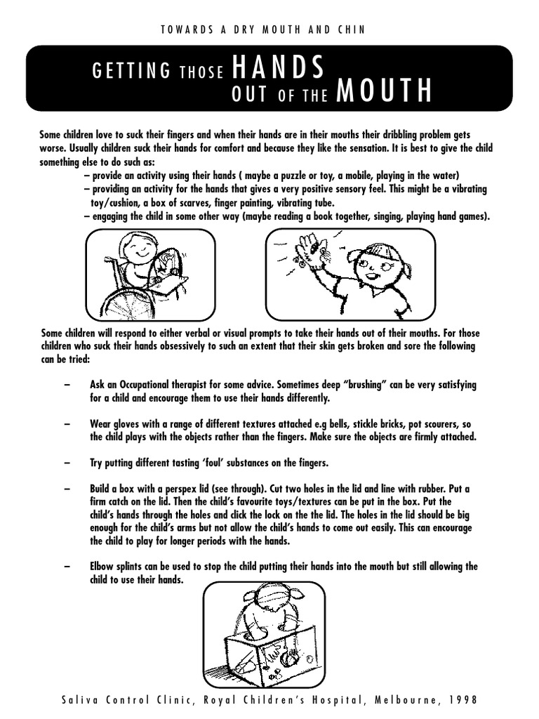 Getting Hands Out of The Mouth Handout OR-HA-HS-SM-0611-10-09 | PDF