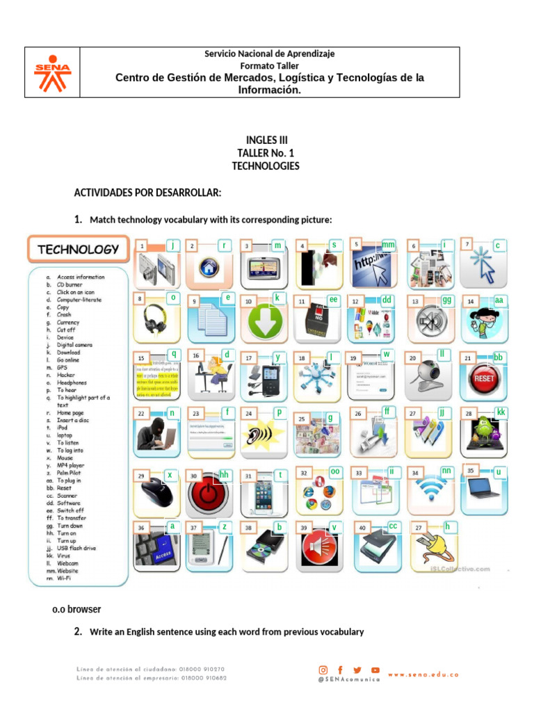 Technology Workshop Activities for English III | PDF | Augmented ...