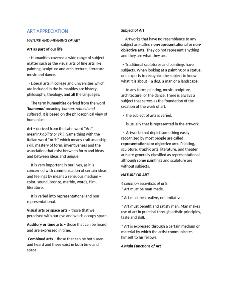 ART APP Theyah Prelim | PDF | The Arts | Fine Art