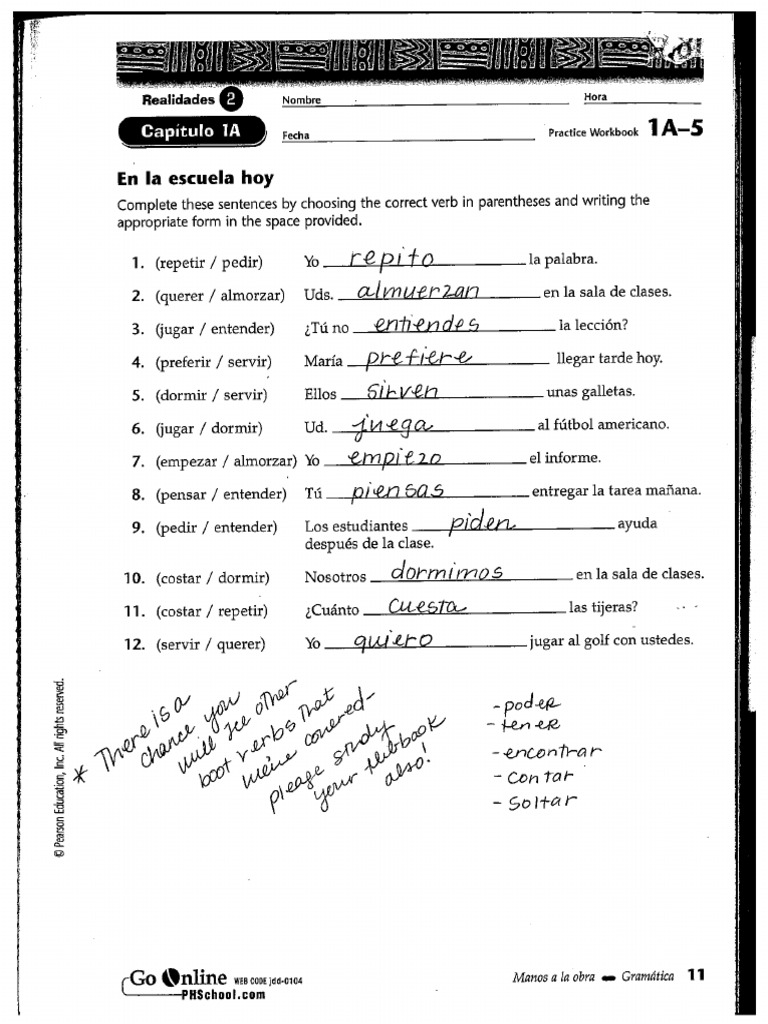 Test 1 Repaso Answers | PDF