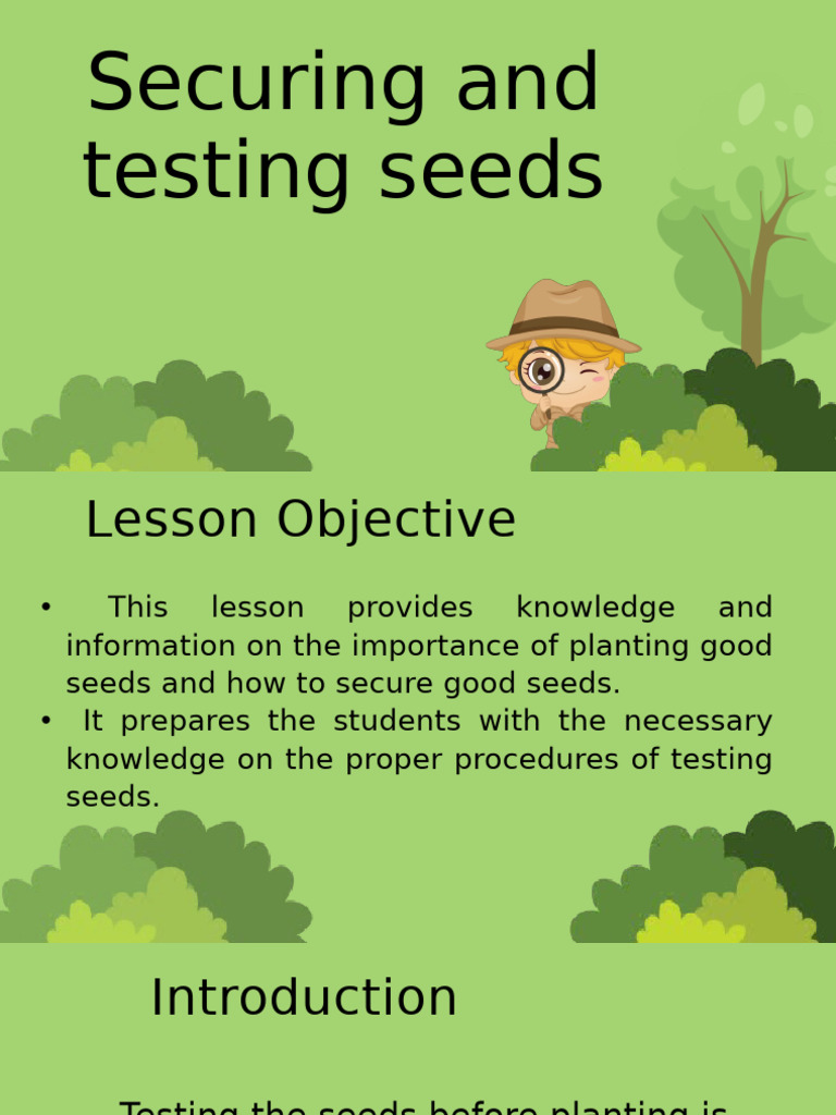 Testing Seed Viability for Germination | PDF | Seed | Germination