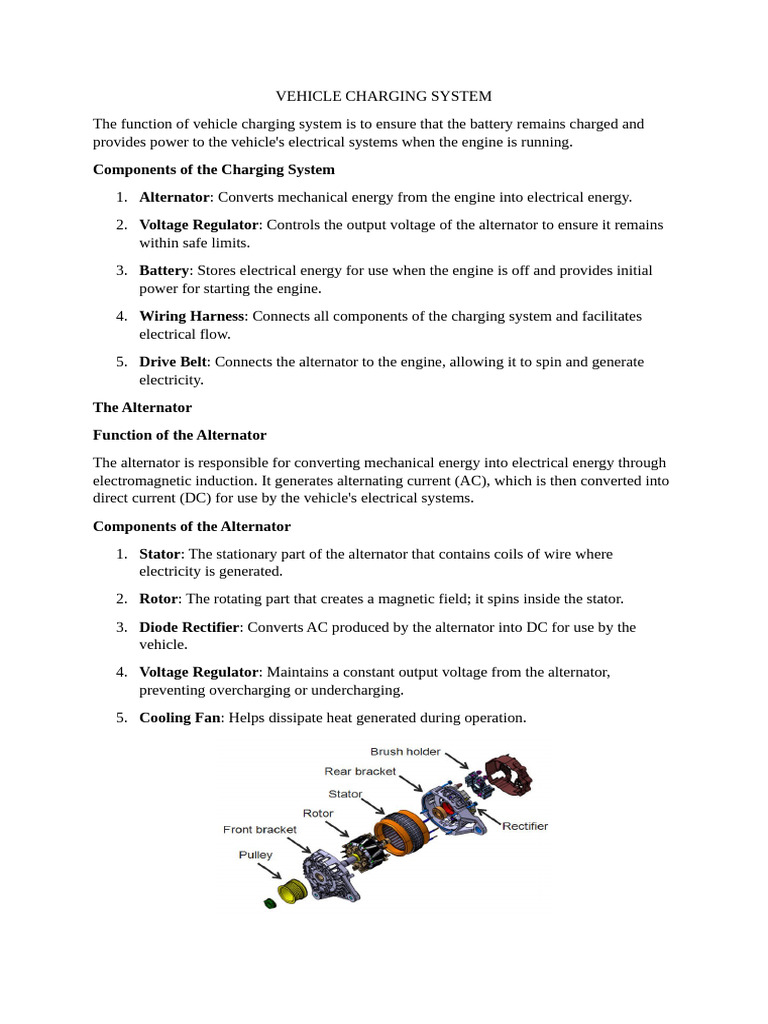 VEHICLE CHARGING SYSTEM | PDF | Direct Current | Electronics