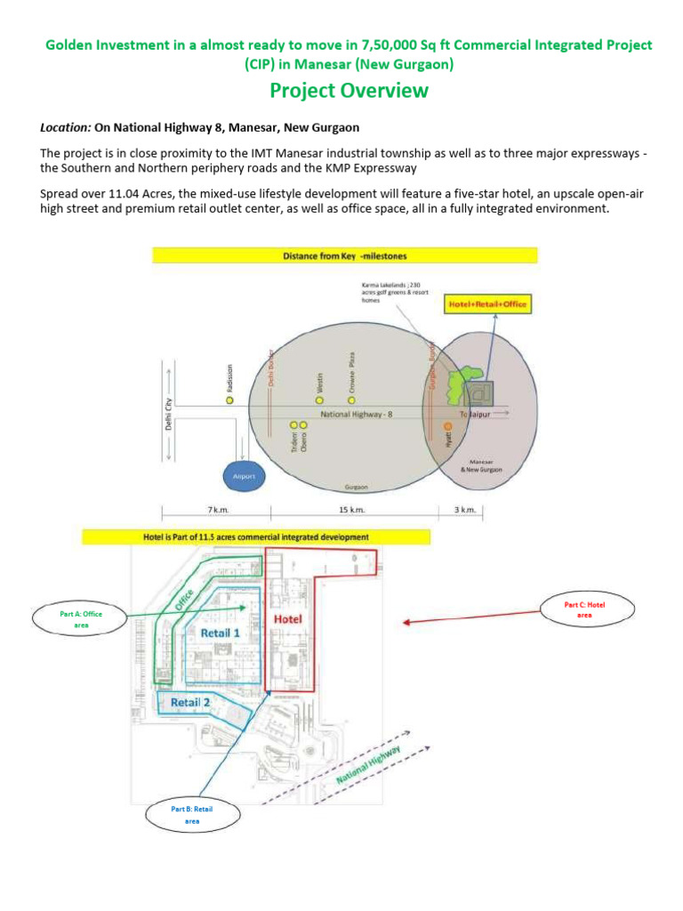 CIP Manesar Project Overview | PDF | Buildings And Structures