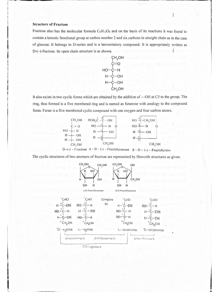 Structure of Fructose | PDF
