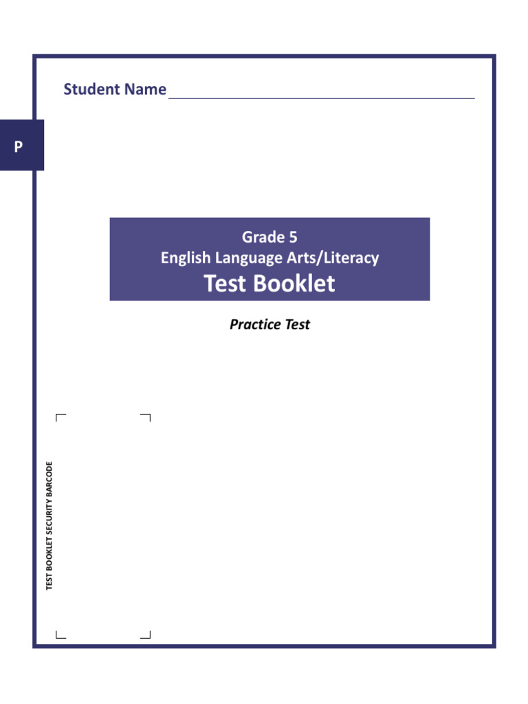 Pc1117032 Gr5 Elatb PT Abo-Practice Test | PDF