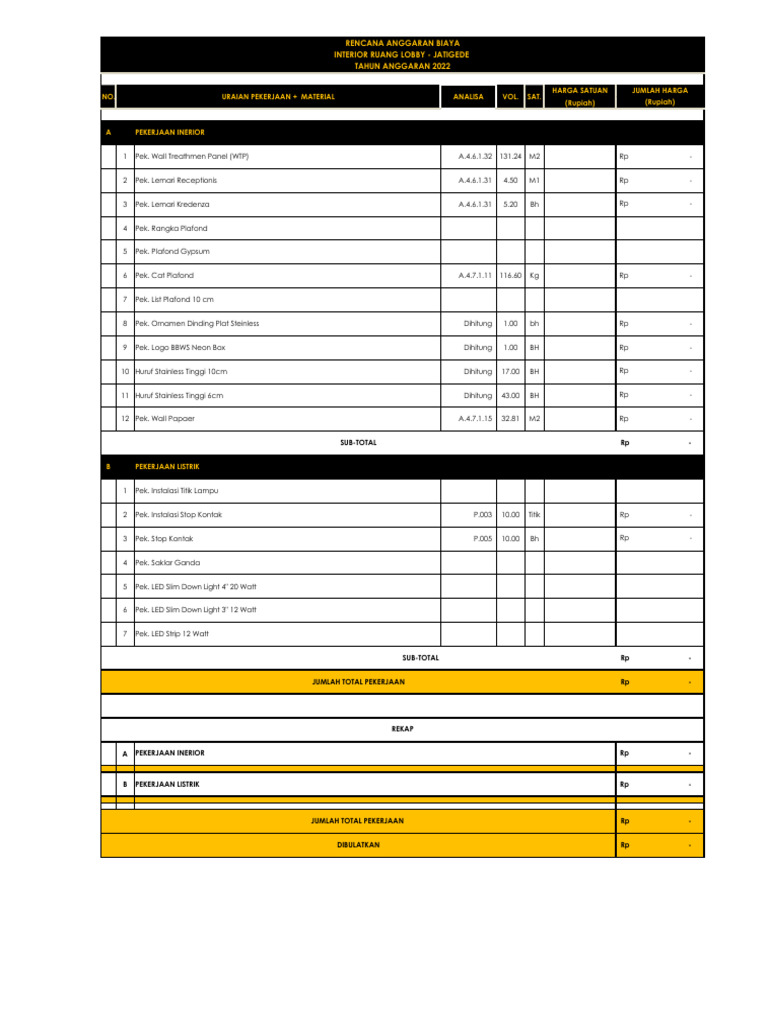 Rab Interior Ruang Lobby-1 | PDF