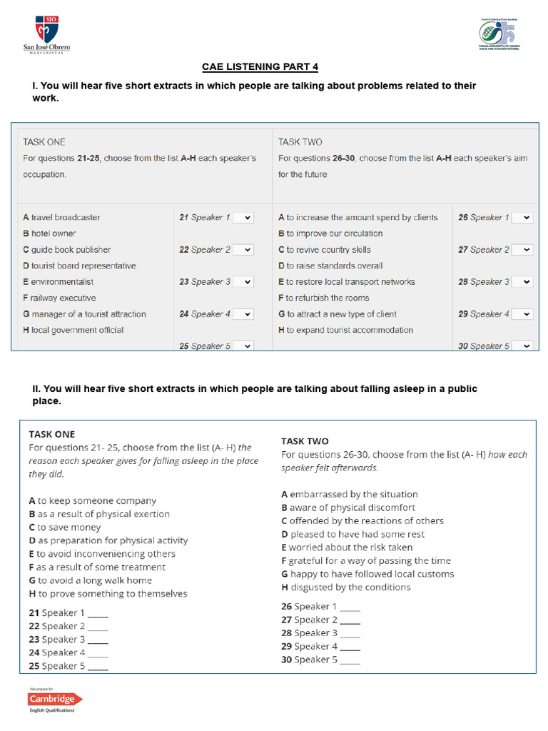 2 Cae Listening Part 4 Pdf