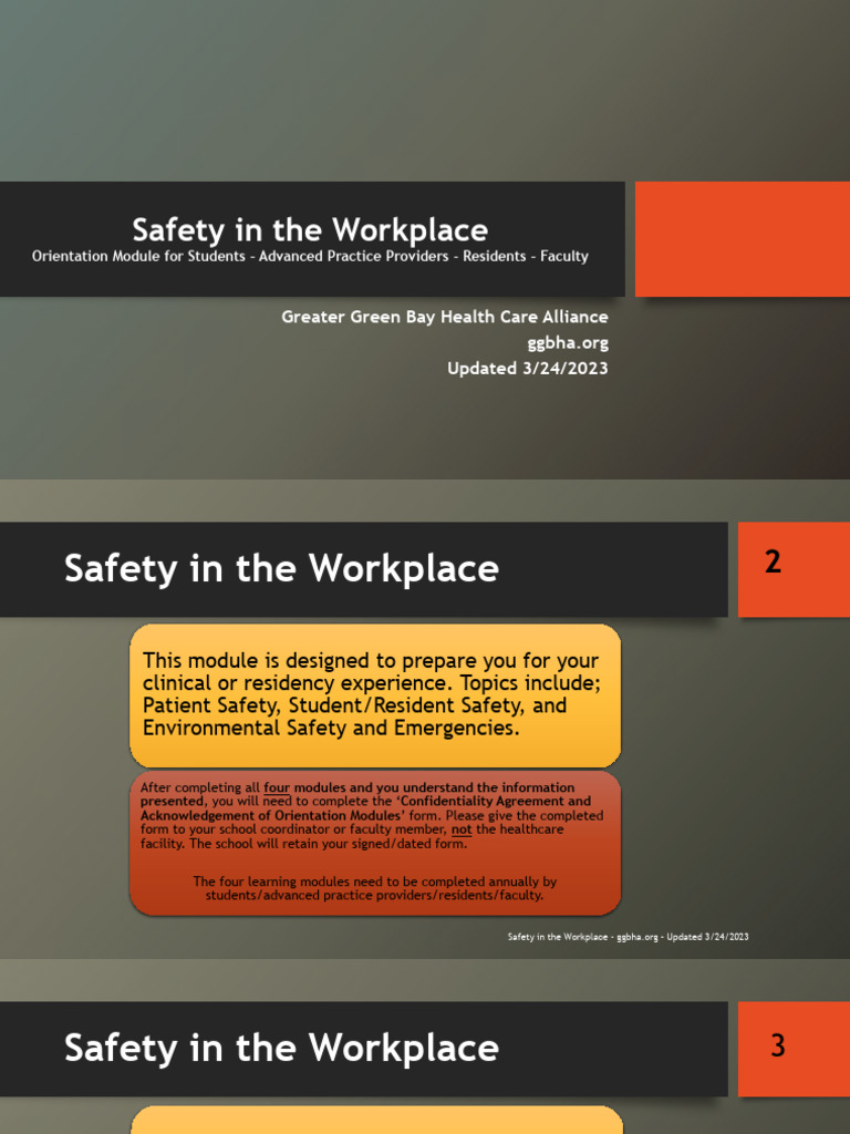 Workplace Safety Training for Healthcare | PDF | Patient Safety | Safety