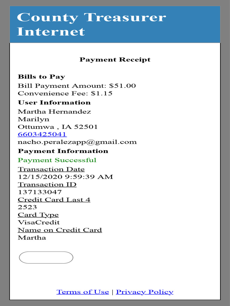 Receipt - Heartland SecurePay | PDF