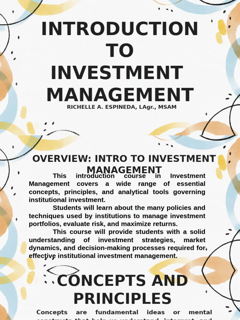 Chapter 1 - Intro To Investment MGT | PDF | Investing | Asset Allocation