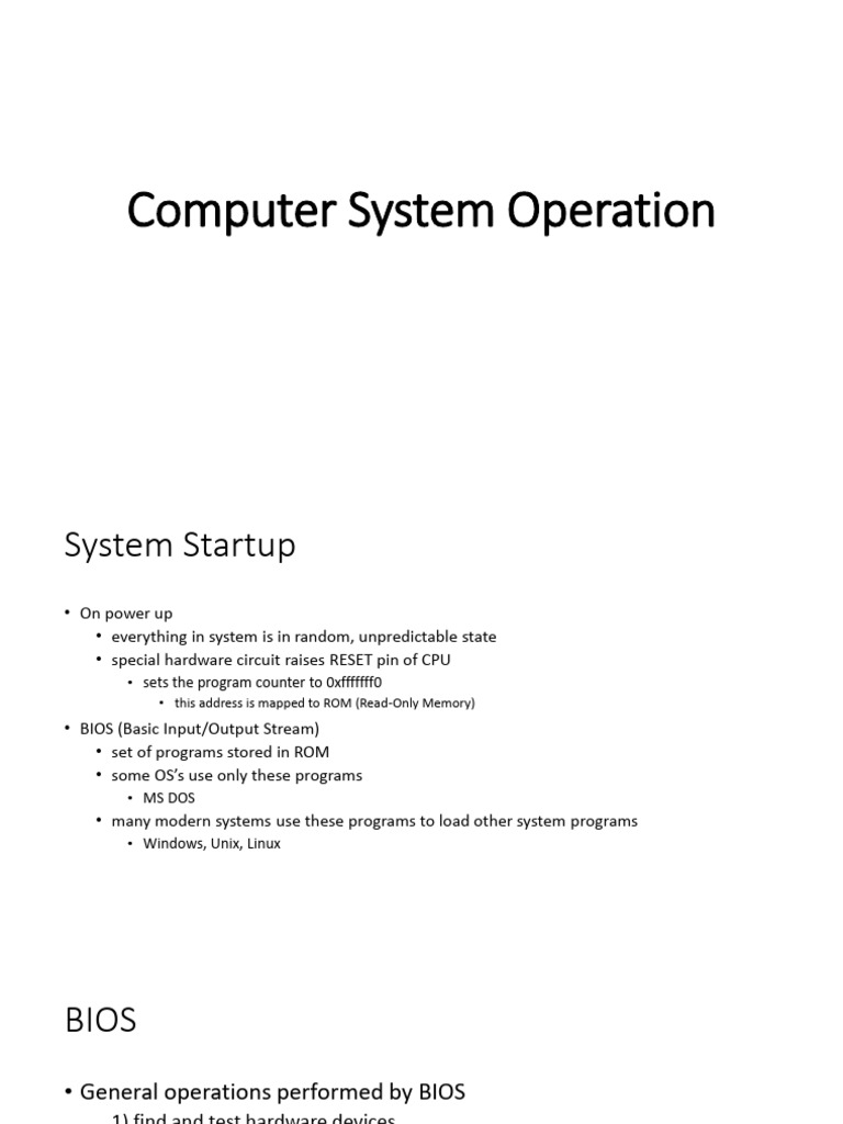 4Computer System Operation | PDF | Operating System | Virtual Machine