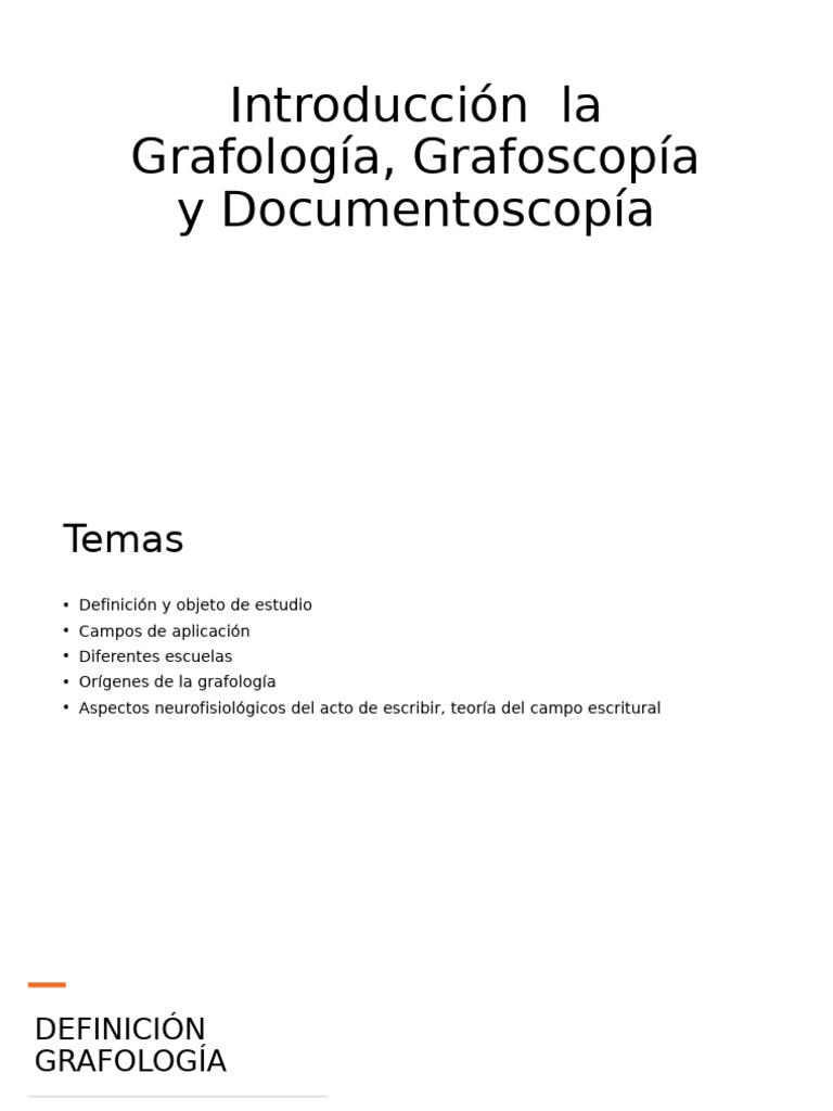 Introducción La Grafología, Grafoscopía y Documentoscopía | PDF ...