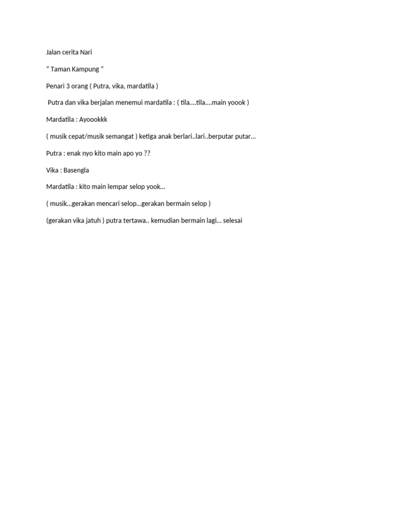 Jalan Cerita Nari | PDF