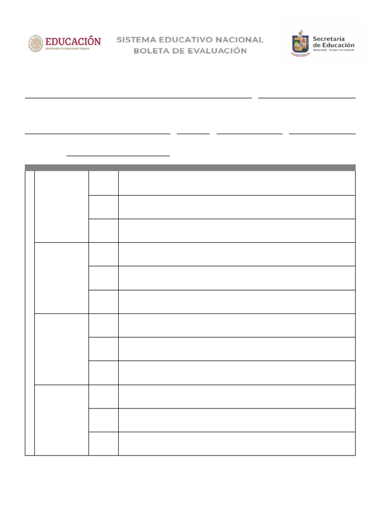 Boleta de Evaluación Preescolar 2020-2021 | PDF | Aprendizaje