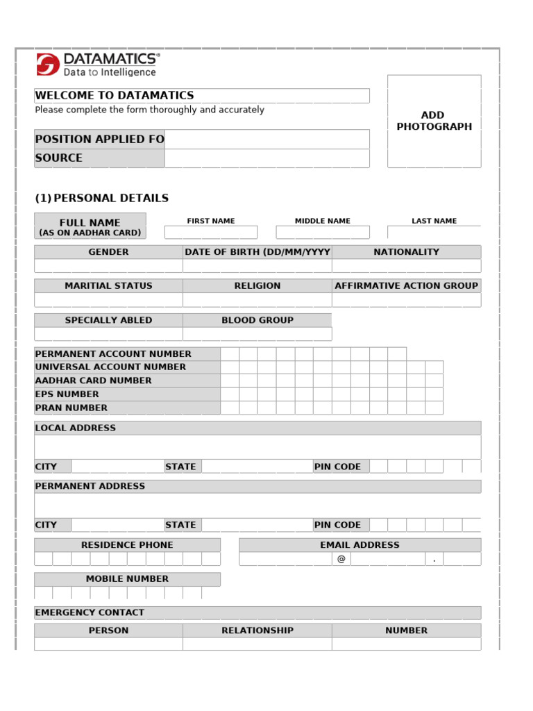 Employee Profile Form Ver 2.0 | PDF