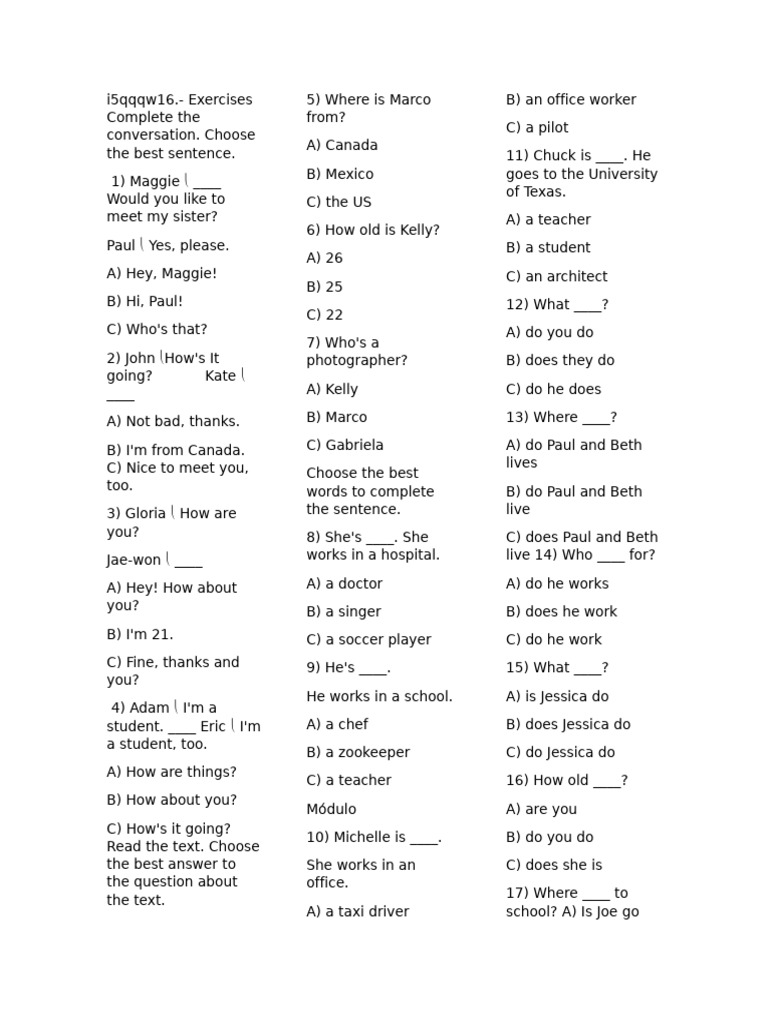 Examen Christian Ingles | PDF | Syntax | Language Mechanics