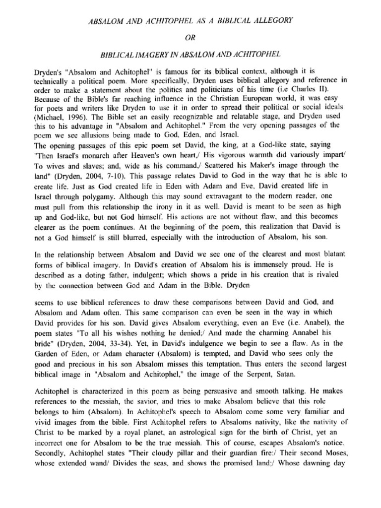 Absalom - Biblical Reference | PDF | David | Adam
