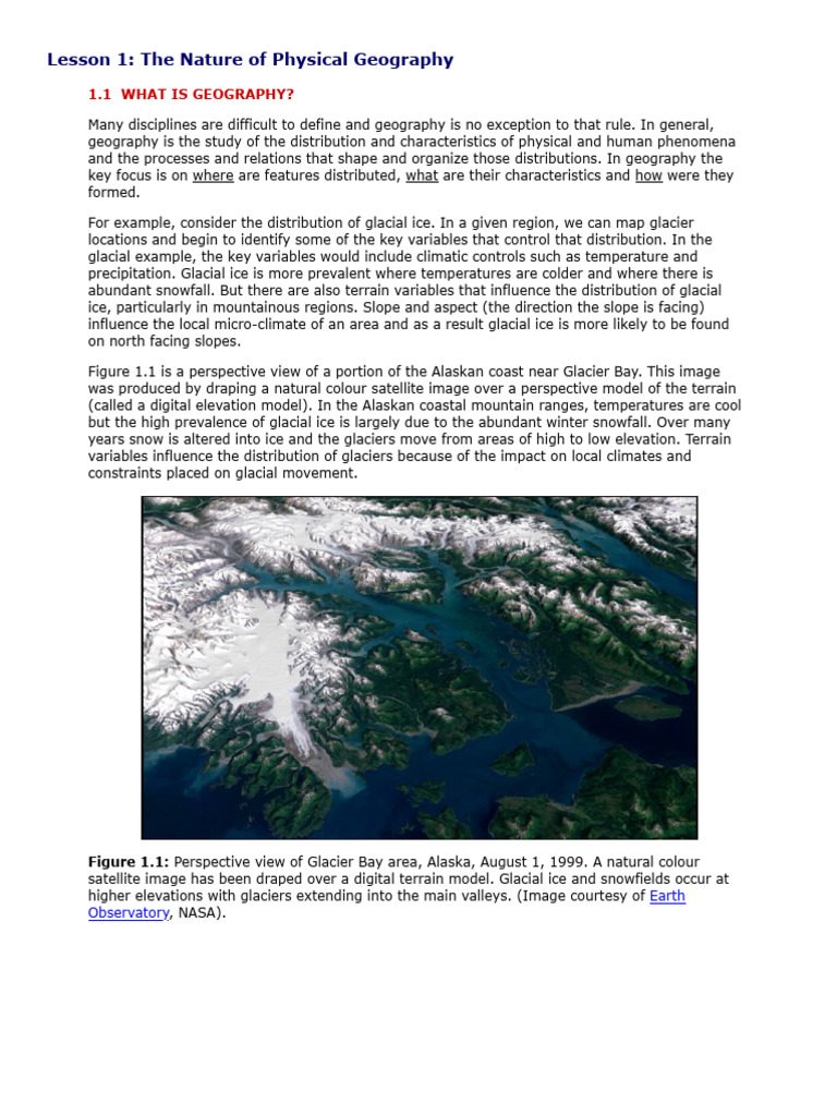 1.1 WHAT IS GEOGRAPHY | PDF | Geography | Glacier