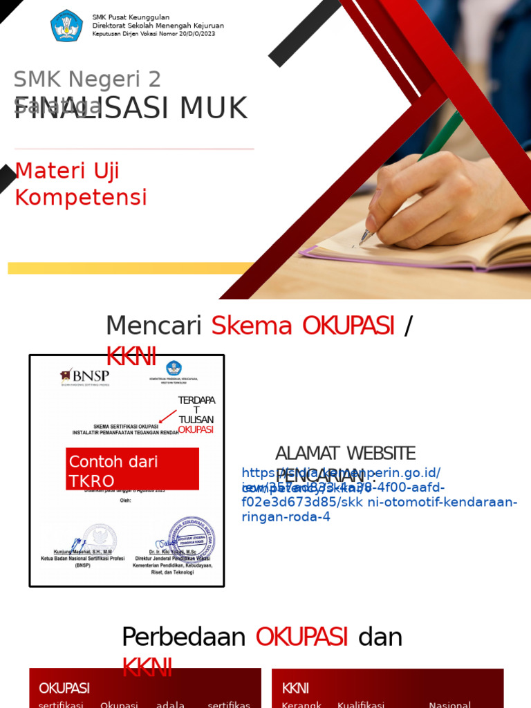 Panduan SKKNI dan Okupasi SMK | PDF