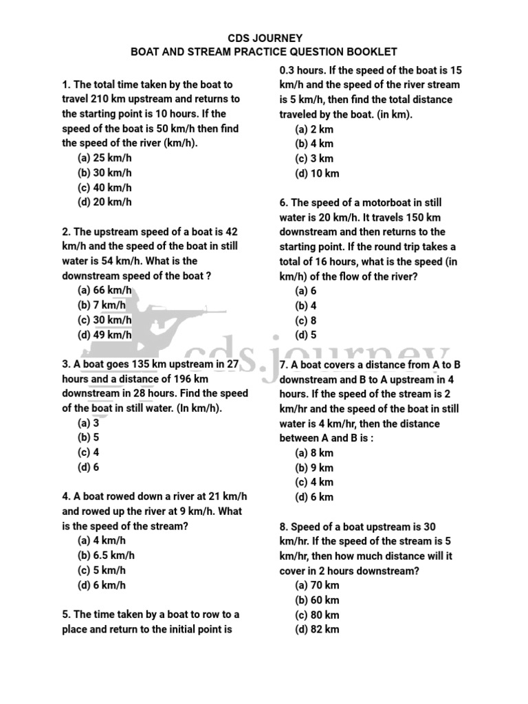 Boat and Stream Booklet | PDF | Speed | River