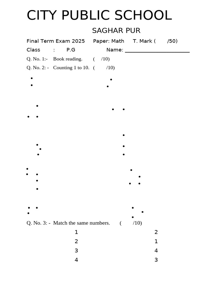 City Public School PG Math | PDF