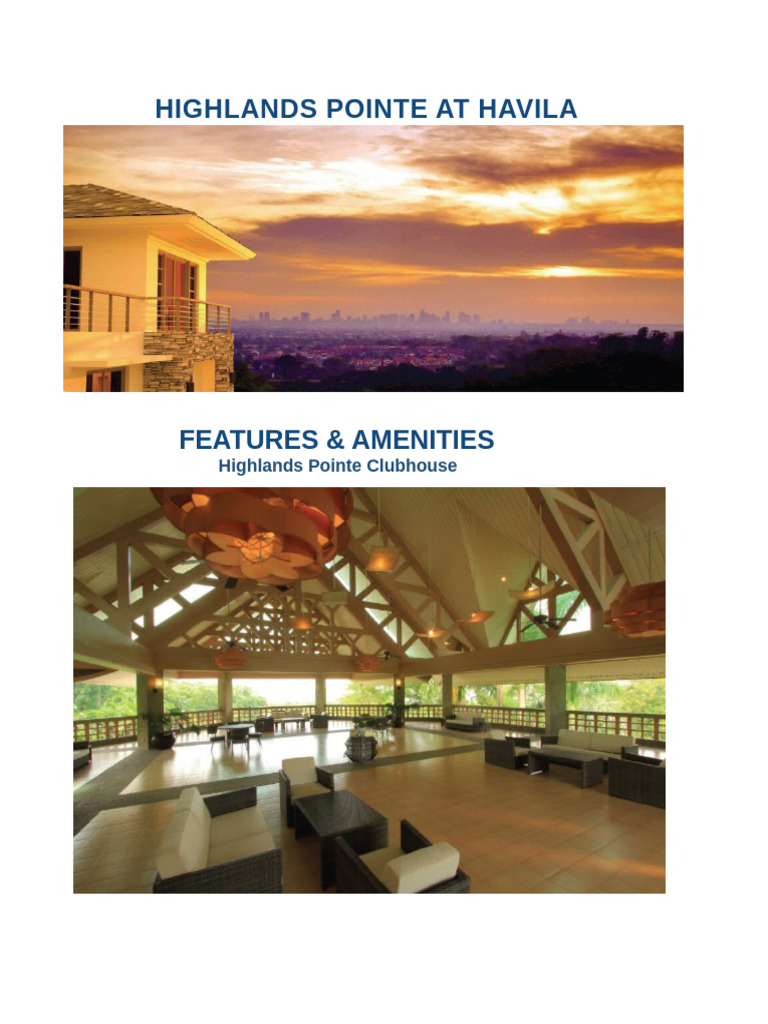 Highlands Pointe Home Features & Plans | PDF