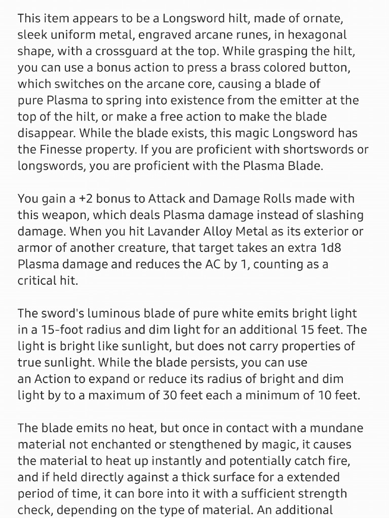 Plasma Blade - 240414 - 151249 | PDF
