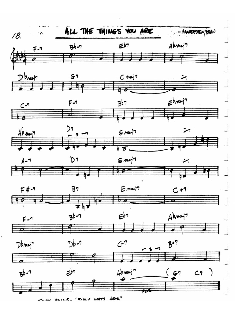 All The Thinhs Your Are - Realbook | PDF