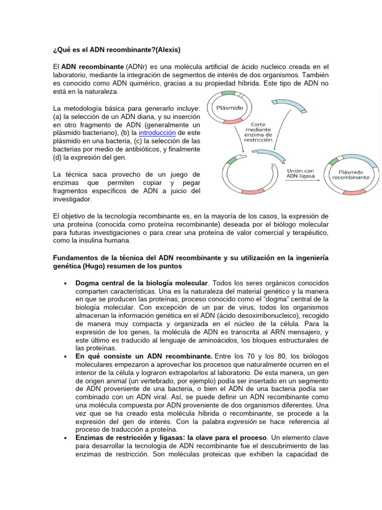 ADNrecom | PDF | Adn | ADN recombinante