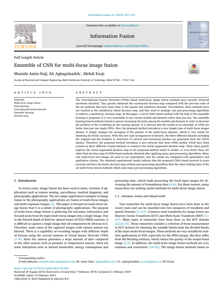 13.ensemble of CNN For Multi-Focus Image Fusion - 2019 | PDF | Applied Mathematics ...
