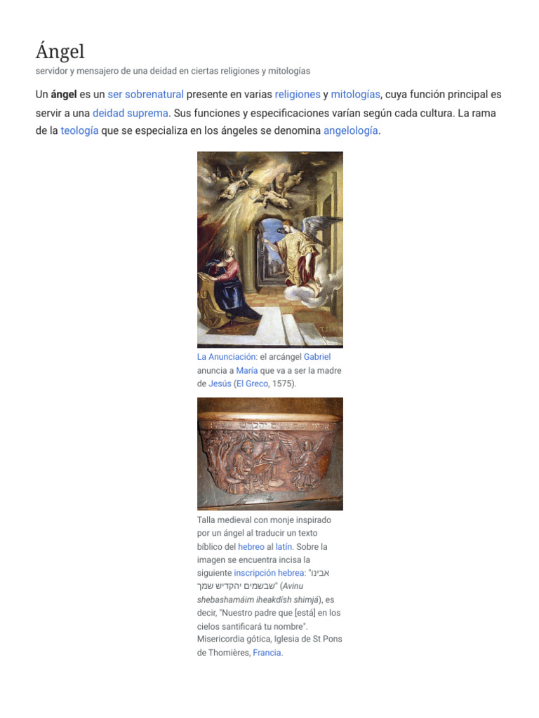 Ángel | PDF | Ángel | Creencia religiosa y doctrina