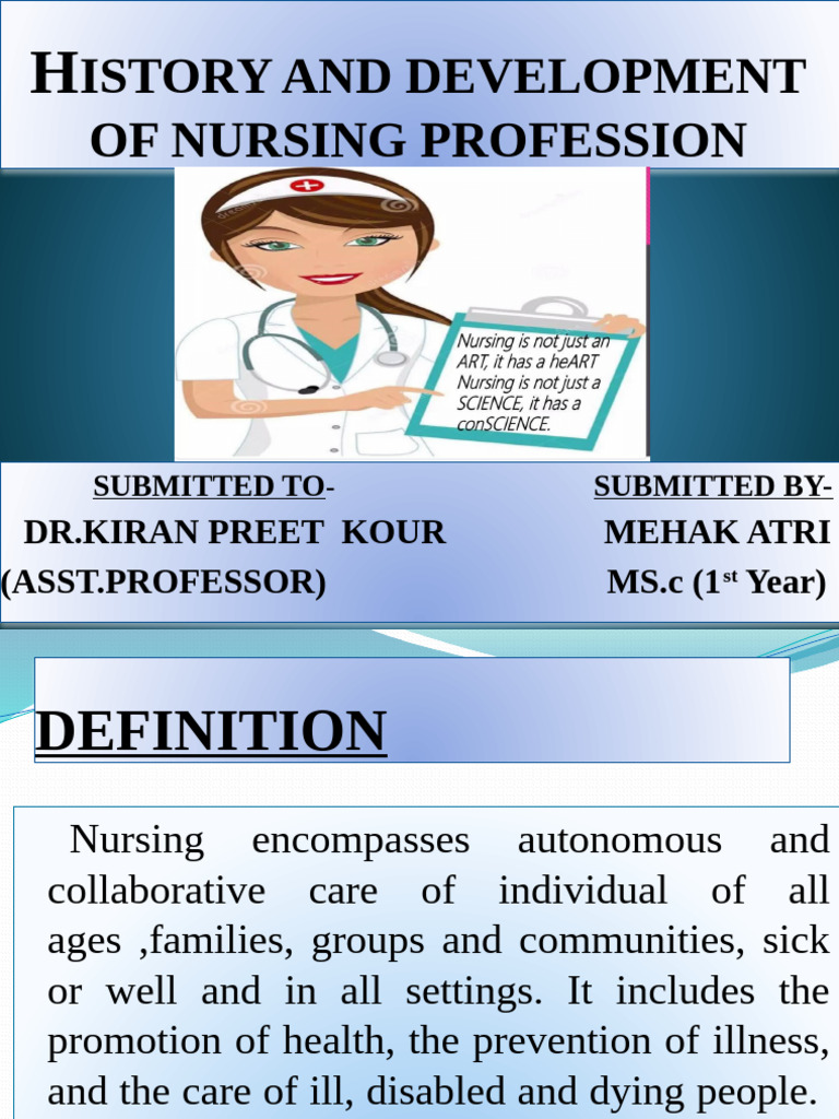 History of the Nursing Profession | PDF | Florence Nightingale | Nursing