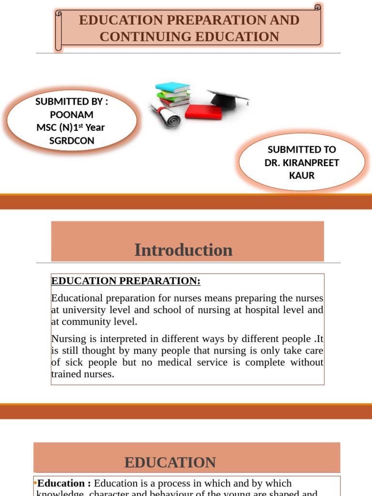 Education Preparation and Continuing Education | PDF | Learning | Cognition