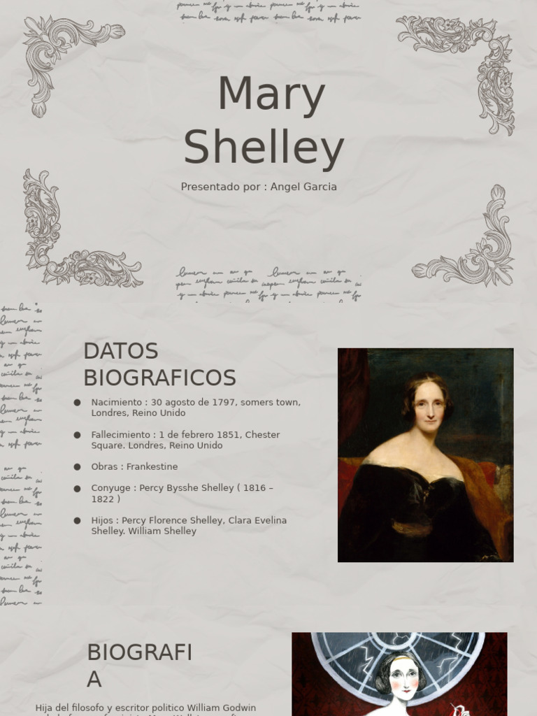 Presentacion Mary Shelley | PDF | Percy Bysshe Shelley