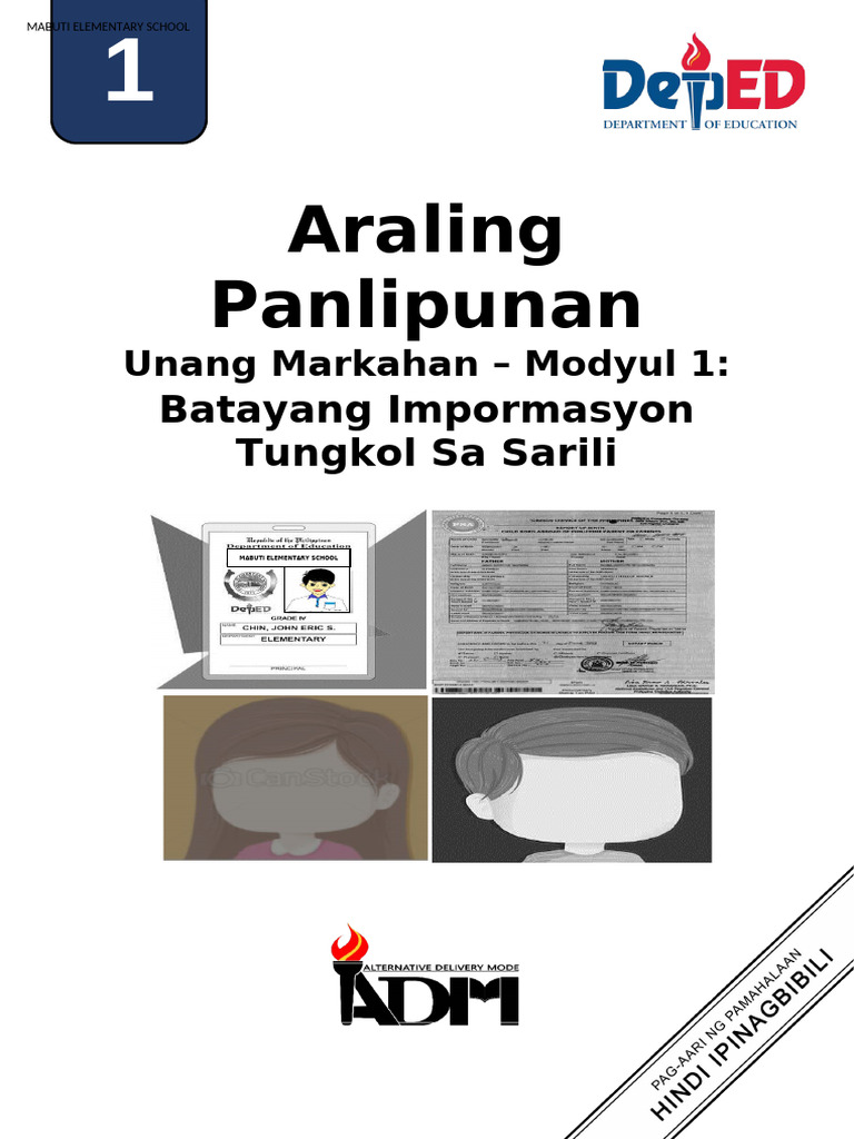 MELC ADM AP1 Q1 M1 Week 1 Final New Sadilyn | PDF