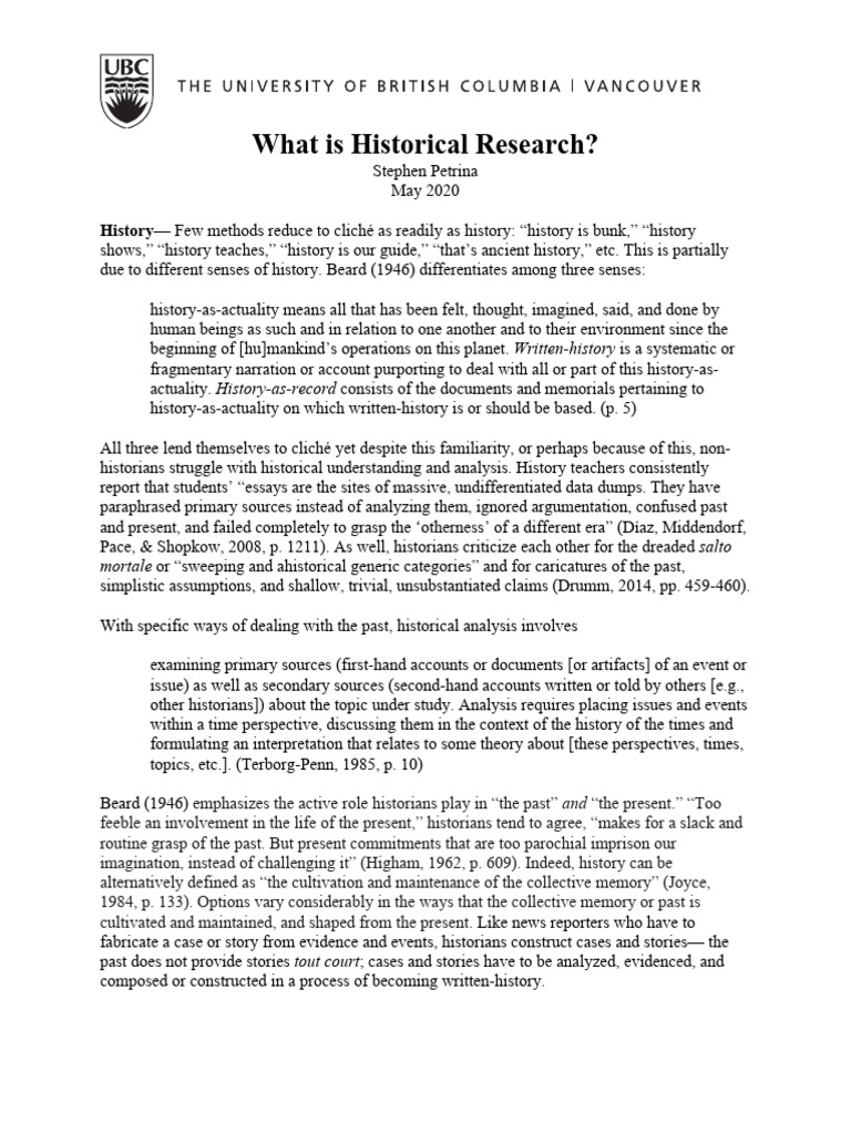 What-is-Historical-Research | PDF | Experience | Perception