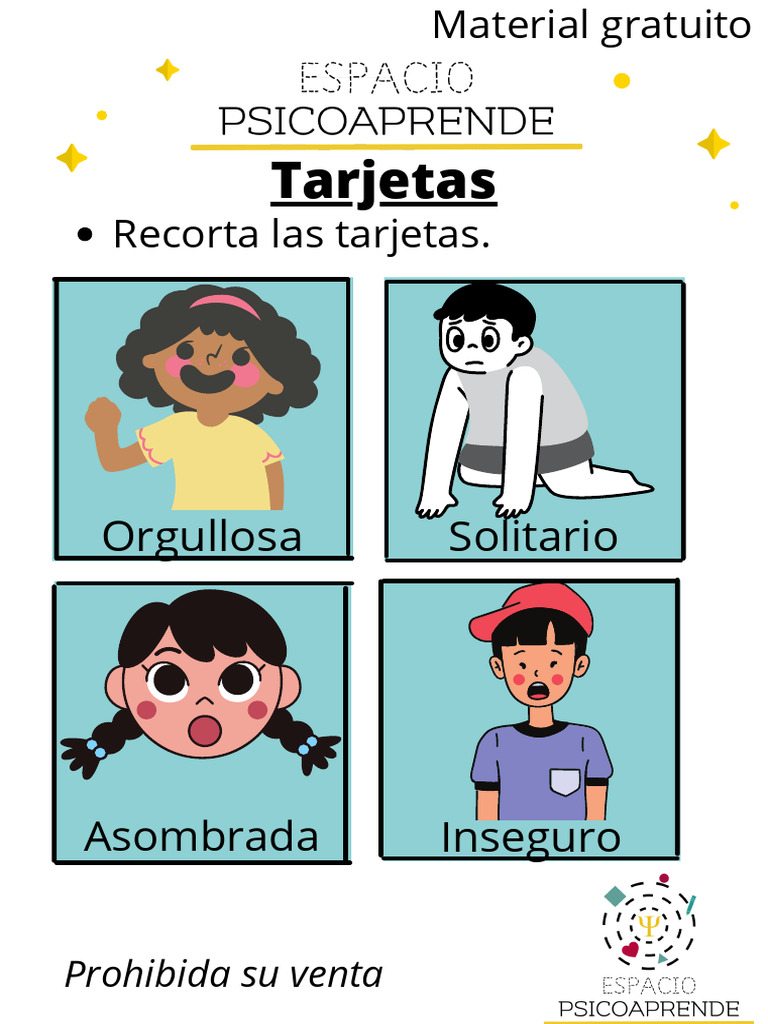 Loteria de Emociones Espaciopsicoaprende | PDF