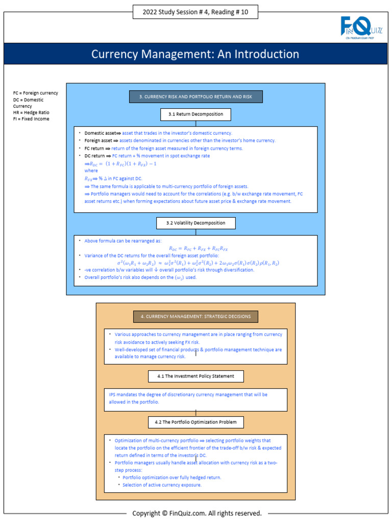 Smart Summary, Study Session 4, Reading 10 | PDF | Financial Risk ...